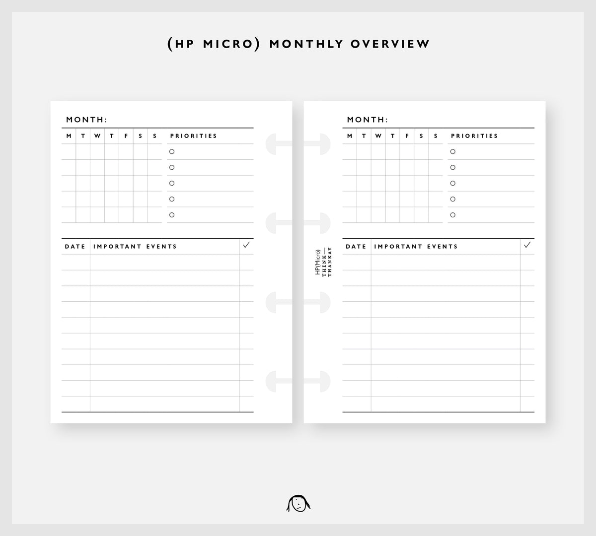 MCM1-HP Micro Size Monthly Overview | Thinkthankay