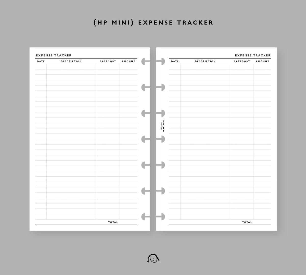 HP Mini Size Expense Tracker Printable Inserts – Thinkthankay