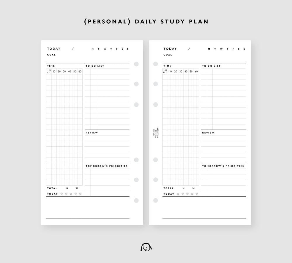 PES4-Personal Size Daily Study Plan – Thinkthankay