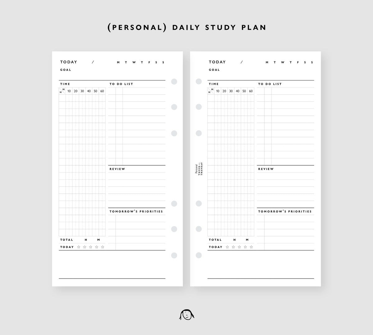 PES4-Personal Size Daily Study Plan – Thinkthankay