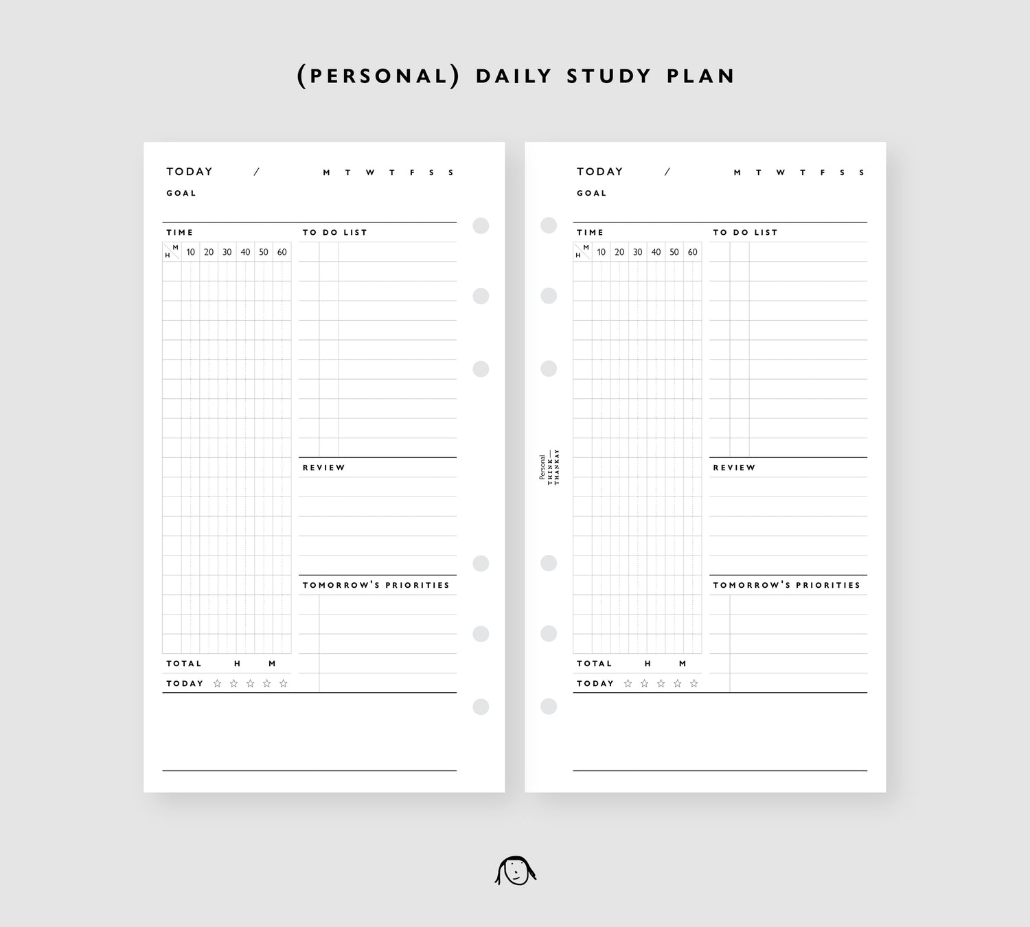 PES4-Personal Size Daily Study Plan – Thinkthankay